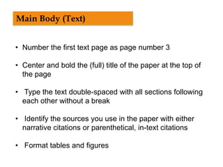 APA (7th Edition) Formatting and Style Guide | PPT