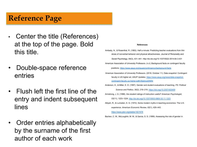 APA (7th Edition) Formatting and Style Guide | PPT | Educational ...