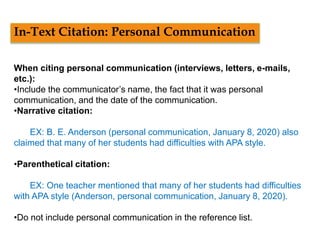 APA (7th Edition) Formatting and Style Guide | PPT