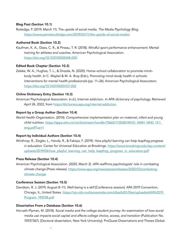 How to Cite References Using APA 7th Edition | PDF