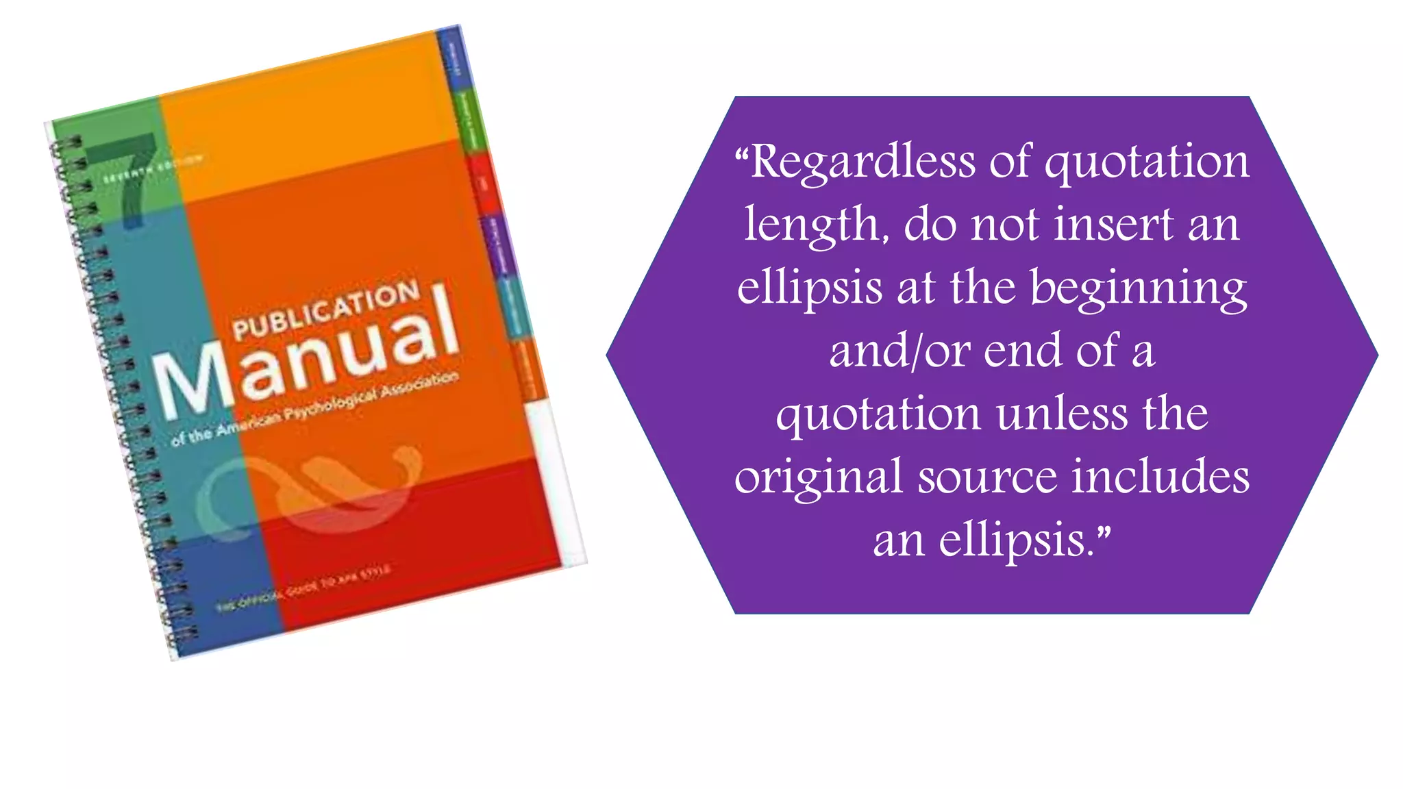 Quick Tips for APA 7th Edition | PPTX