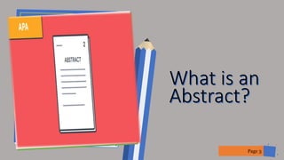 APA 7th Edition Abstract and Title pages | PPTX