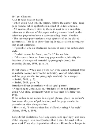 APA 7th Edition Basics· Paper Your paper must be word-processe.docx