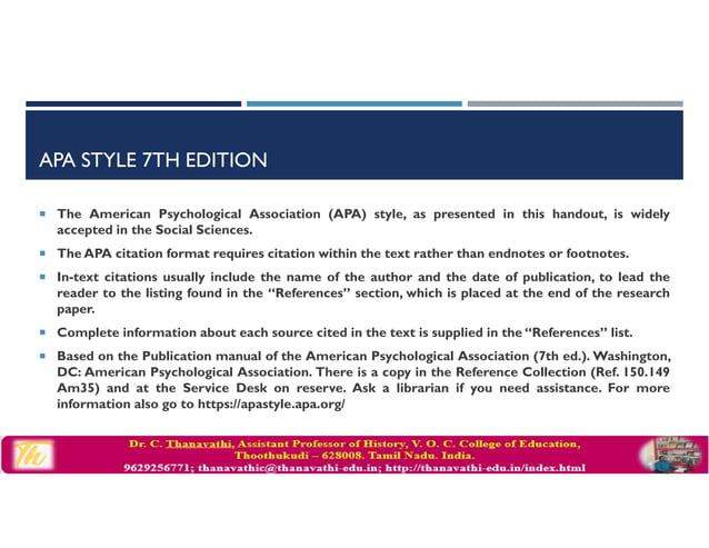 Apa 7th edition ppt | PDF | Education