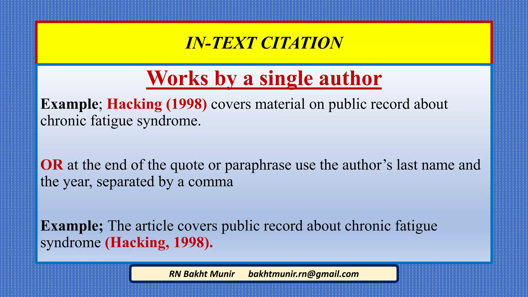 APA (American Psychological Association) Citation and Referencing | PPT