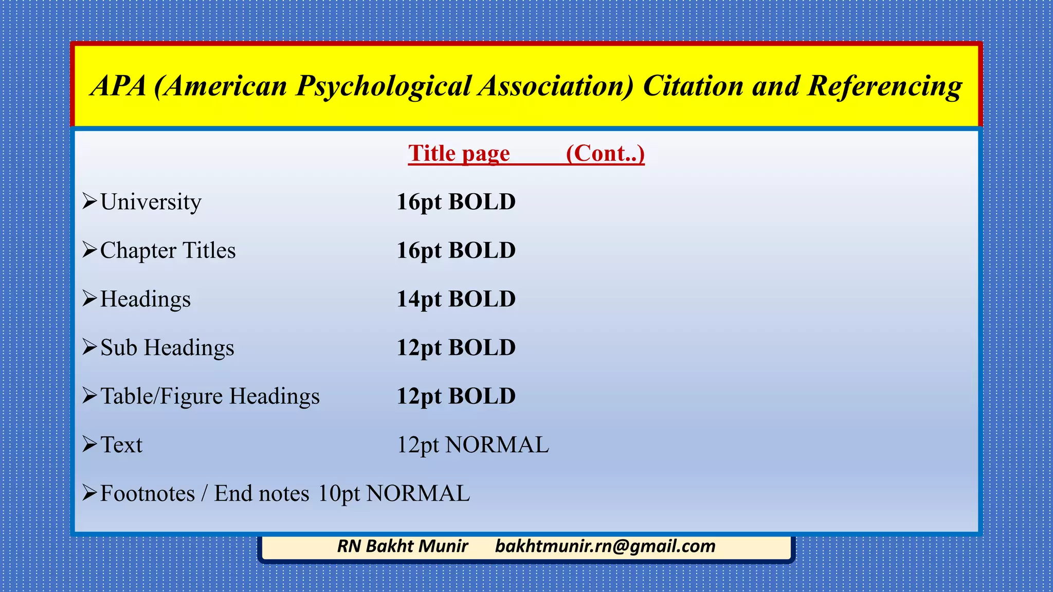 APA (American Psychological Association) Citation and Referencing | PPTX