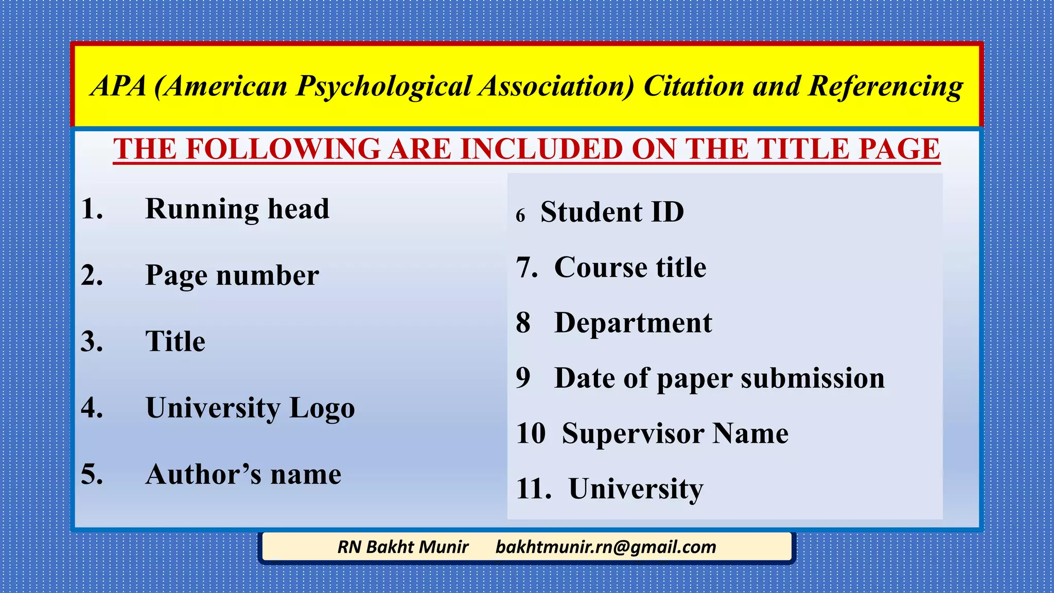 APA (American Psychological Association) Citation and Referencing | PPTX