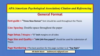 APA (American Psychological Association) Citation and Referencing | PPT