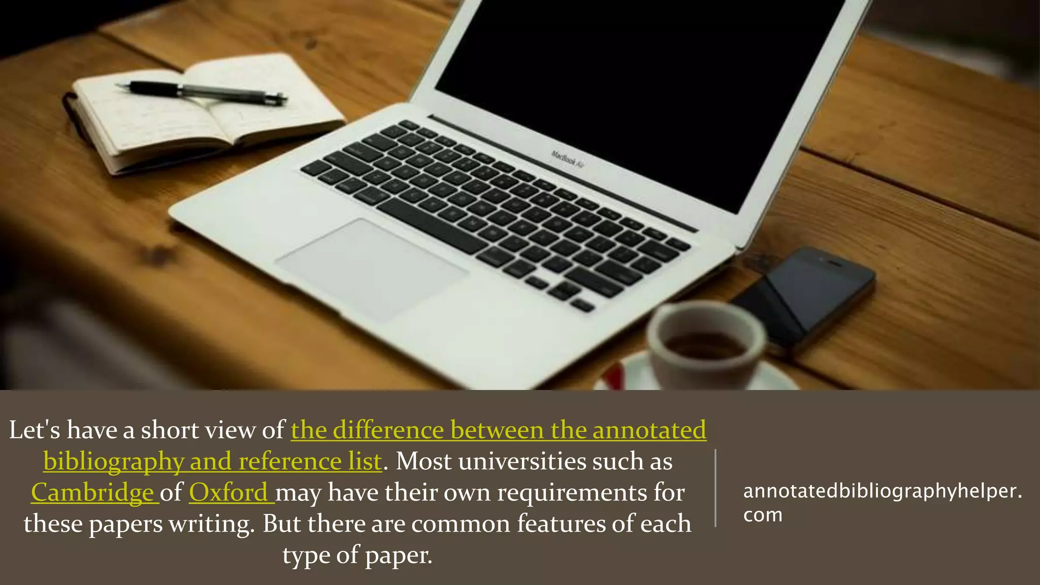 APA Annotated Bibliography Citations VS APA Reference List Citation | PPT