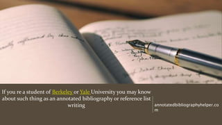 APA Annotated Bibliography Citations VS APA Reference List Citation | PPT