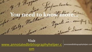 APA Annotated Bibliography Citations VS APA Reference List Citation | PPT