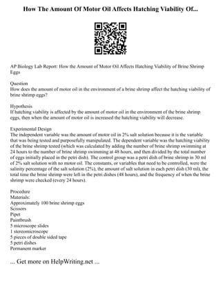 Apa Article Summary Example | PDF