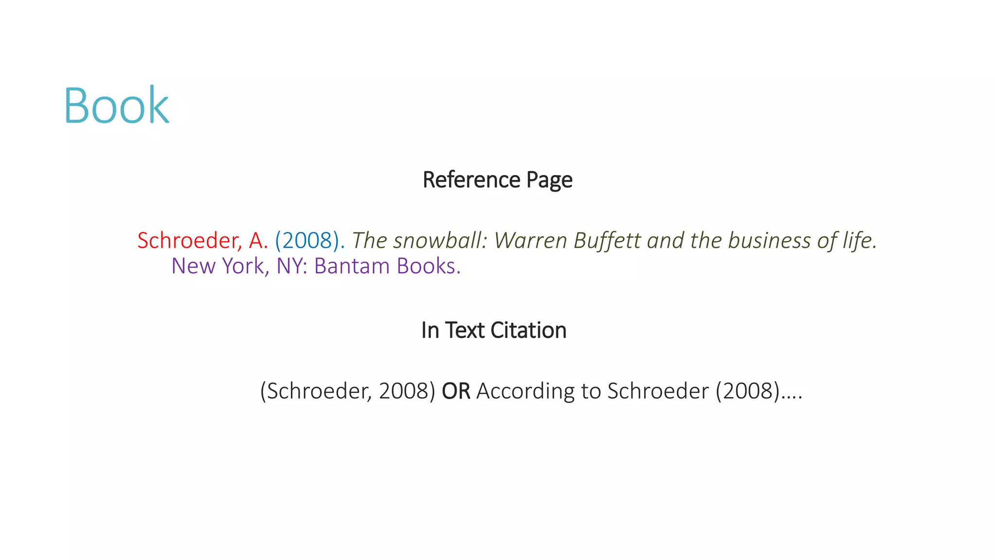 Apa basics presentation | PPT