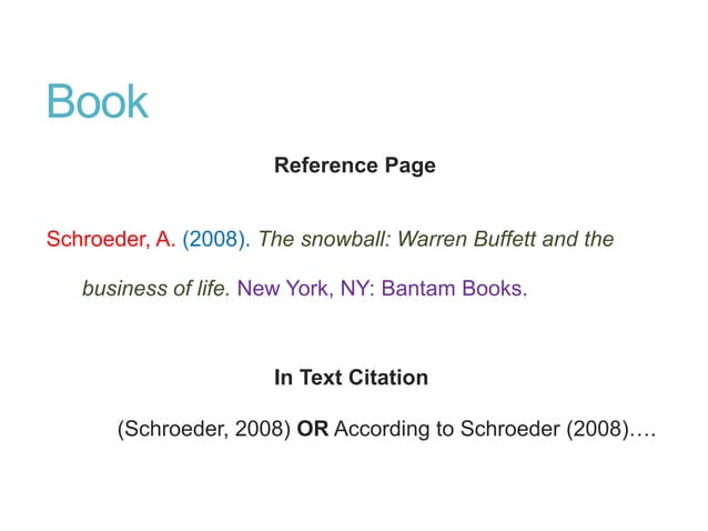 APA Basics: Citations | PPT