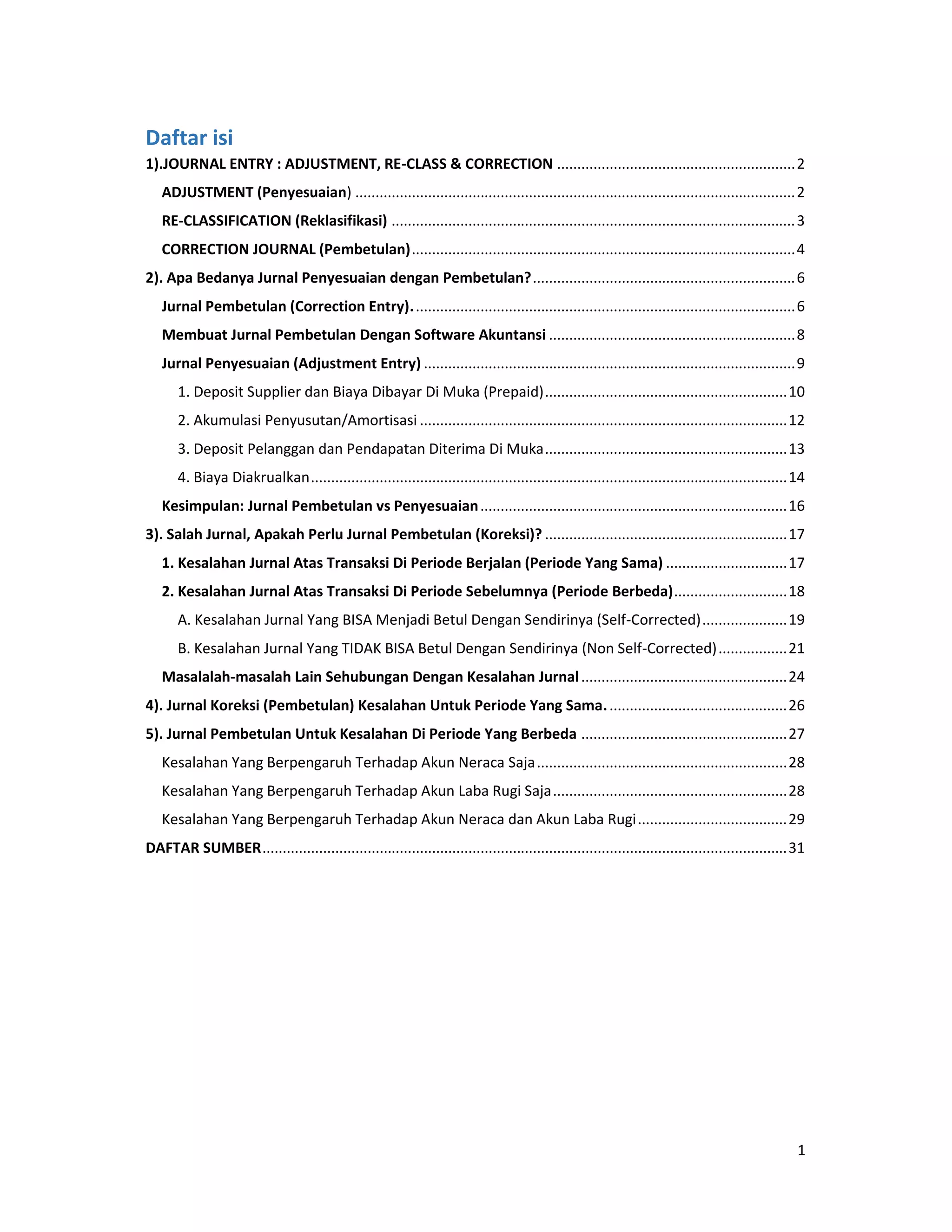 Perbedaan ADJUSTMENT, RE-CLASS & CORRECTION dalam jurnal entry | PDF