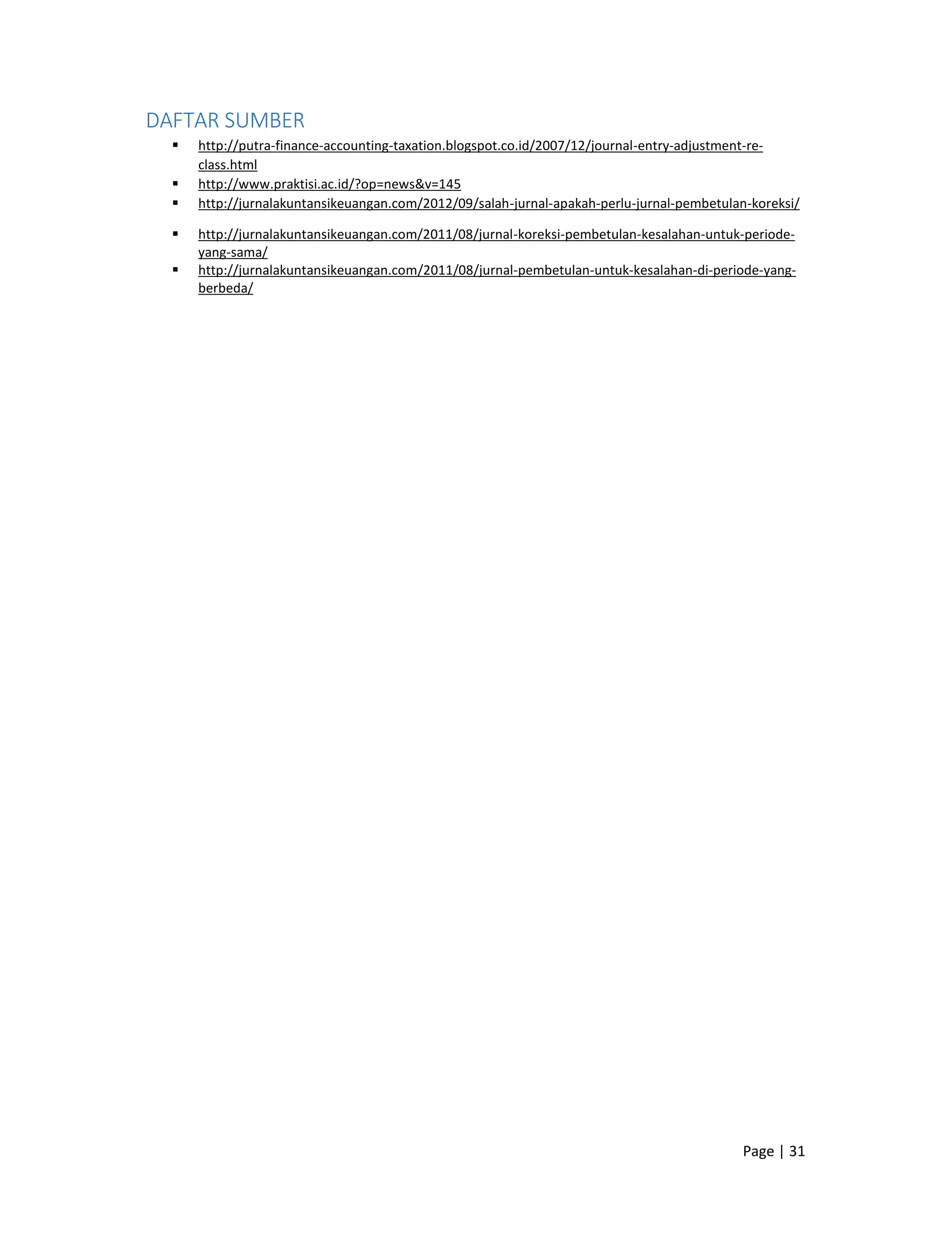 Perbedaan ADJUSTMENT, RE-CLASS & CORRECTION dalam jurnal entry | PDF