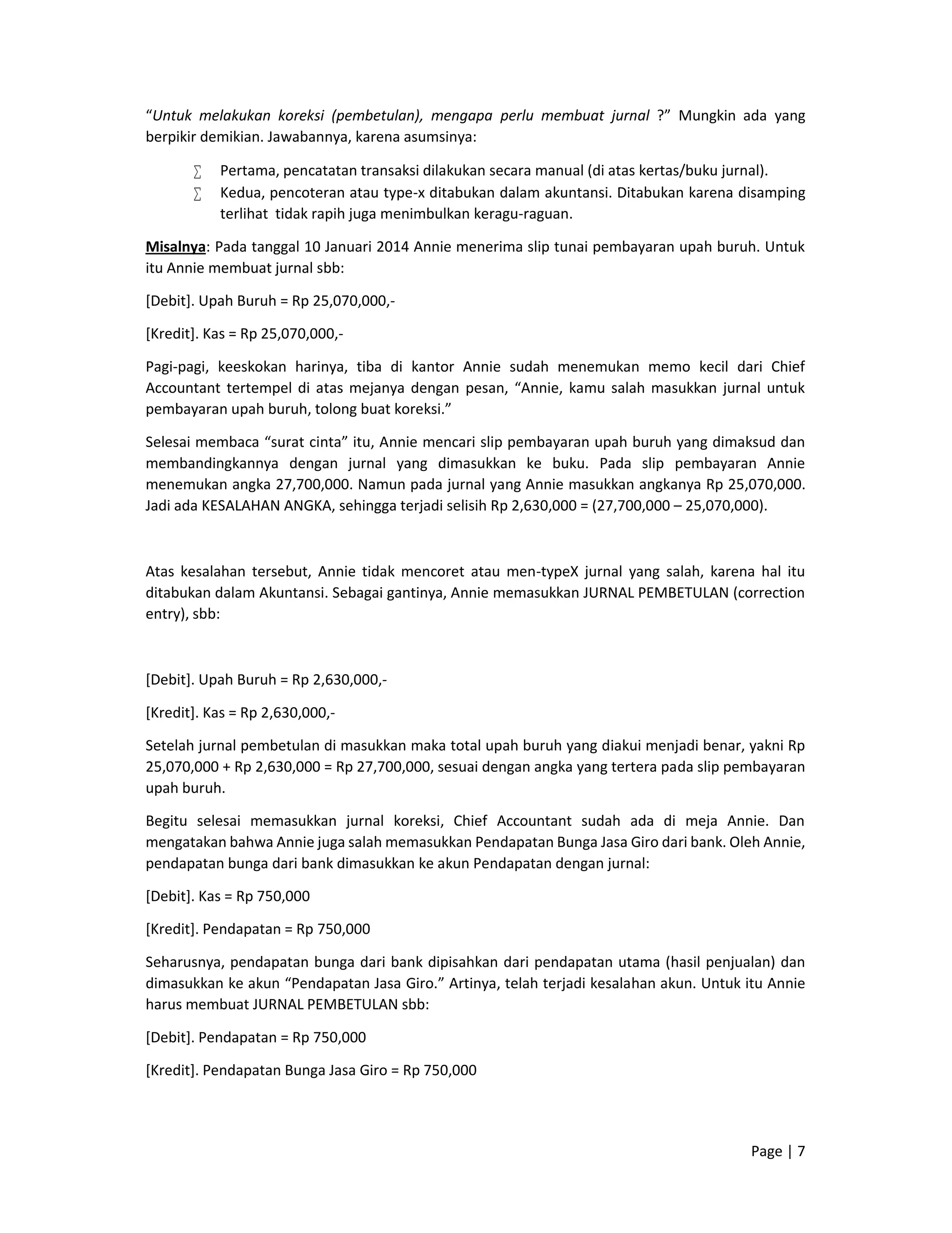 Perbedaan ADJUSTMENT, RE-CLASS & CORRECTION dalam jurnal entry | PDF