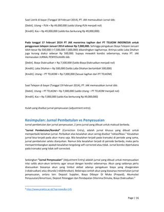 Perbedaan ADJUSTMENT, RE-CLASS & CORRECTION dalam jurnal entry | PDF