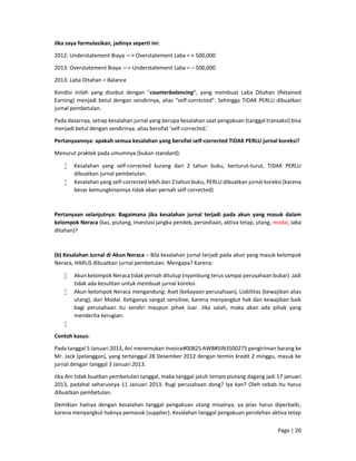 Perbedaan ADJUSTMENT, RE-CLASS & CORRECTION dalam jurnal entry | PDF