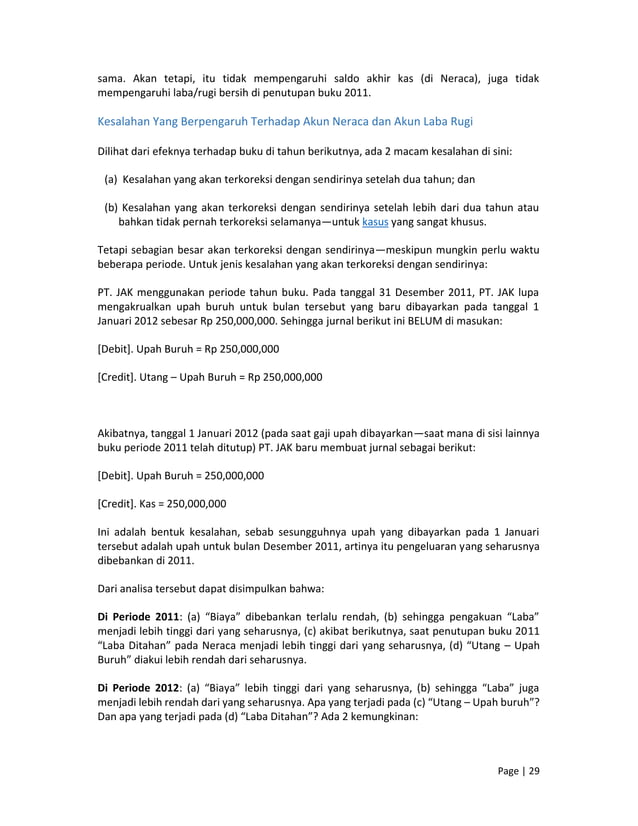 Perbedaan ADJUSTMENT, RE-CLASS & CORRECTION dalam jurnal entry | PDF