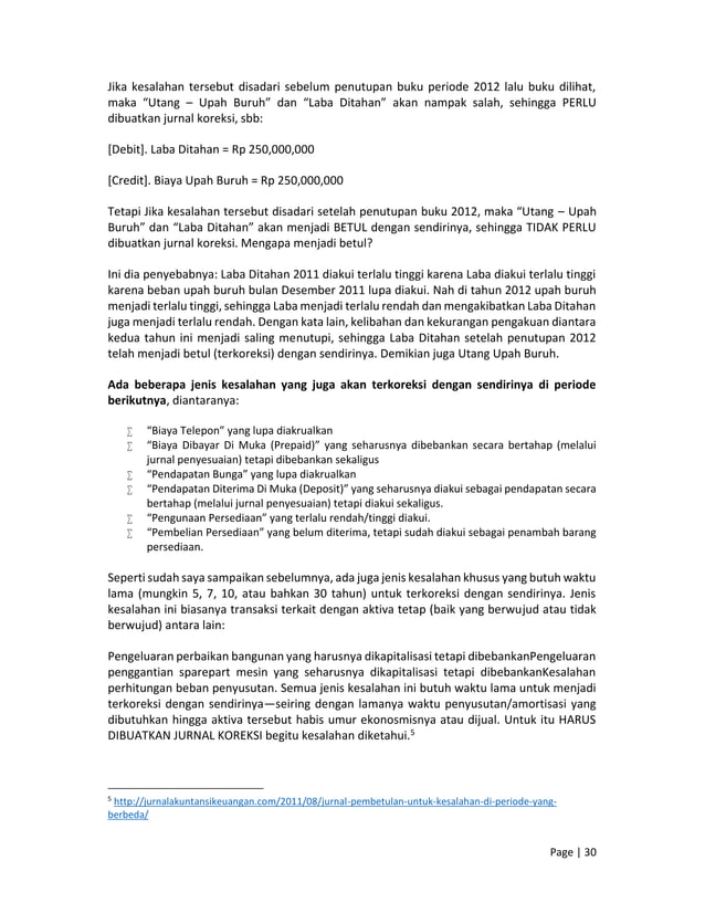 Perbedaan ADJUSTMENT, RE-CLASS & CORRECTION dalam jurnal entry | PDF
