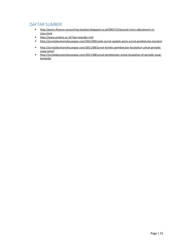 Perbedaan ADJUSTMENT, RE-CLASS & CORRECTION dalam jurnal entry | PDF