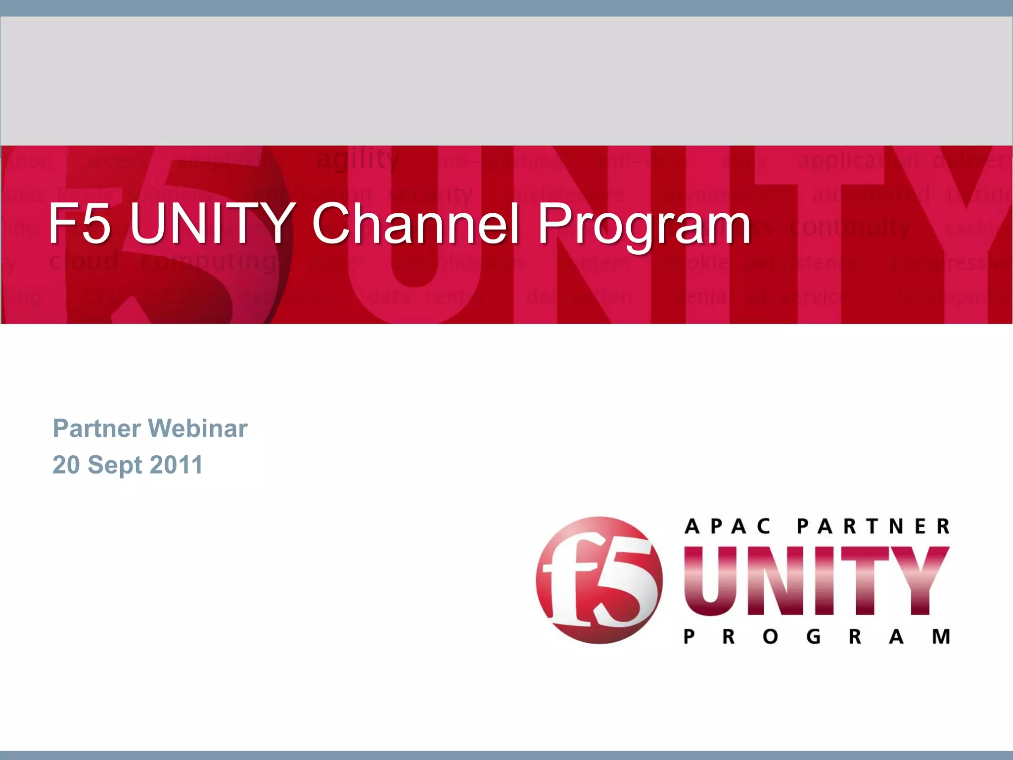 Apac unity-program-partner-presentation (22p) | PDF