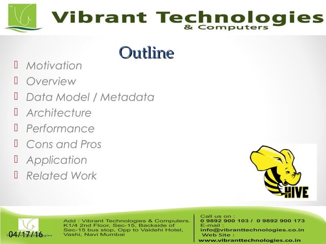 Hadoop - Apache Hive | PPT