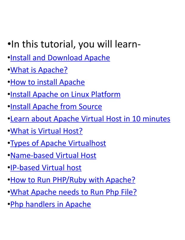 Apache Tutorial | PDF