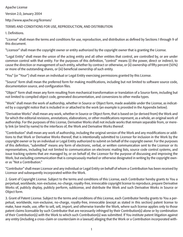 Apache 2.0-license | PDF | Desktop Publishing | Computer Software and ...