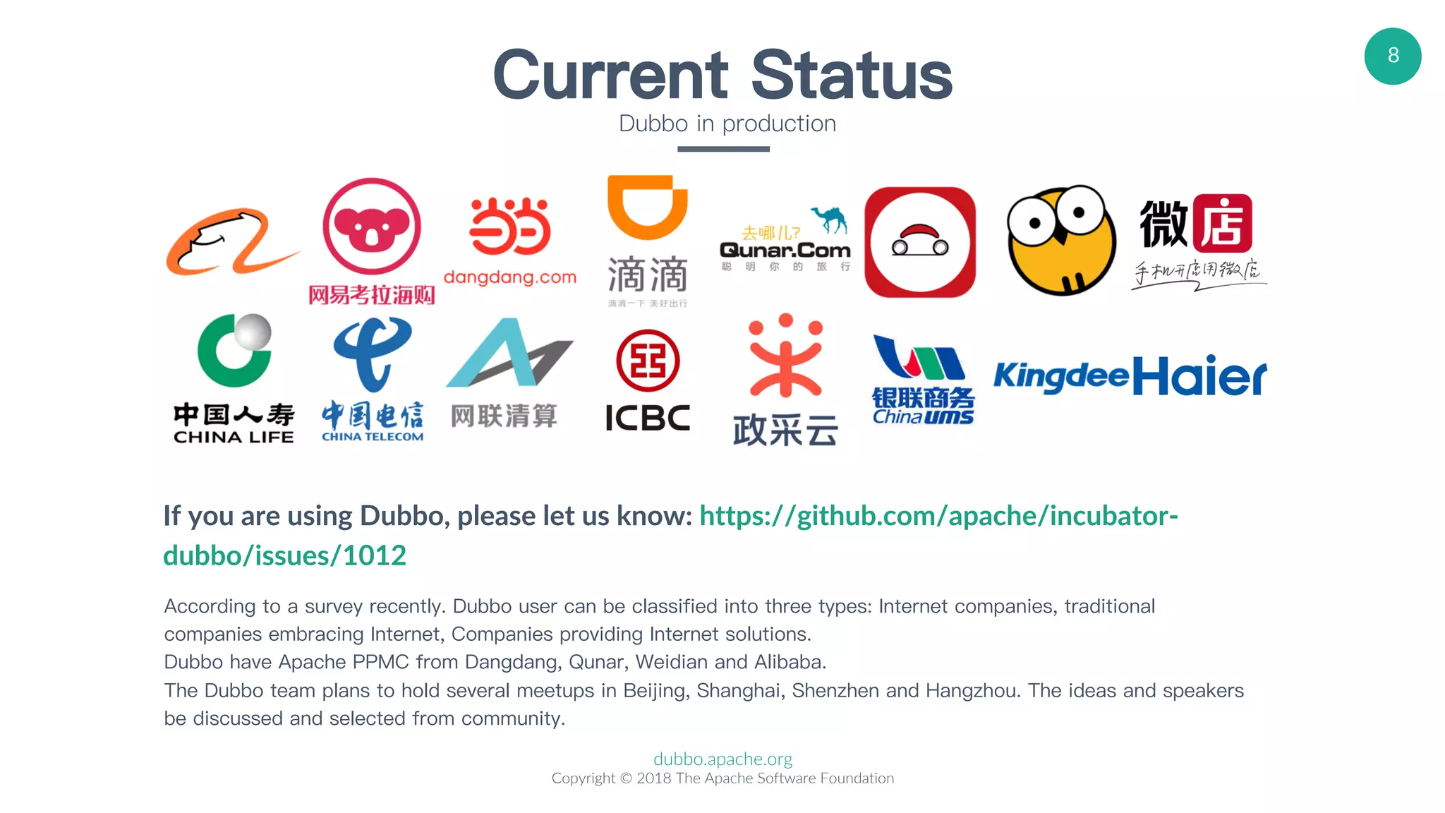 Apache dubbo (incubating) open source present and future | PPT