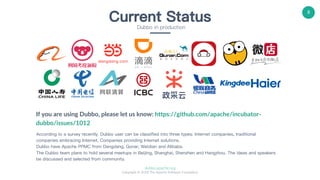 Apache dubbo (incubating) open source present and future | PPT