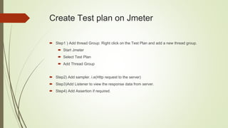 Presentation on Apache Jmeter | PPTX