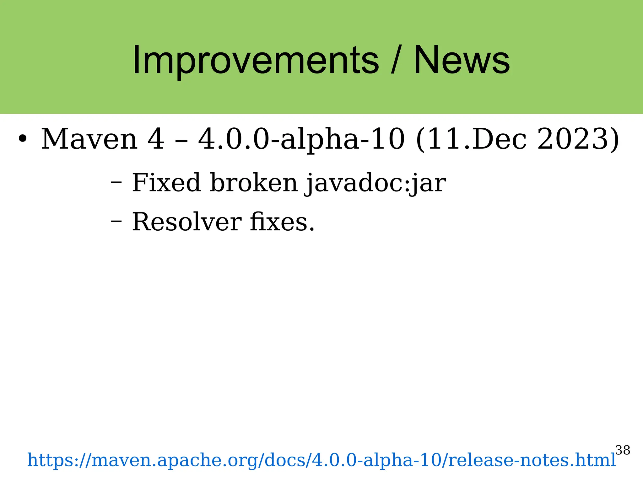 Current State of Apache Maven 4 Development | PDF