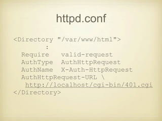 Apache mod authまわりとか | PPT