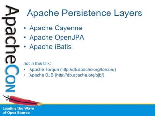 Apache Persistence Layers | PPT