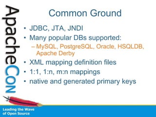 Apache Persistence Layers | PPT