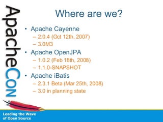 Apache Persistence Layers | PPT
