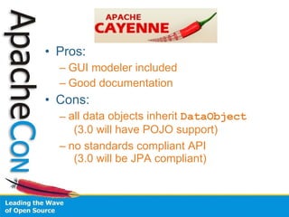 Apache Persistence Layers | PPT