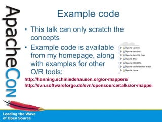 Apache Persistence Layers | PPT