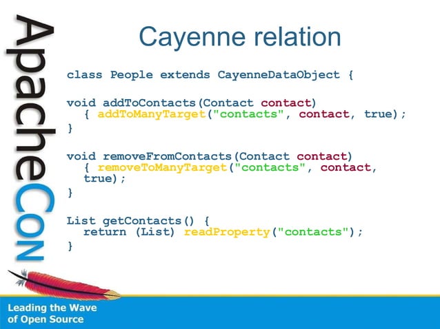Apache Persistence Layers | PPT
