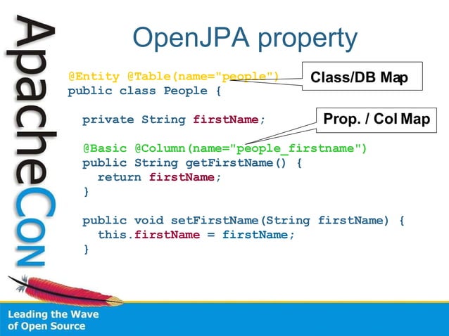 Apache Persistence Layers | PPT