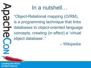 Apache Persistence Layers | PPT