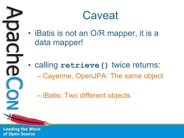 Apache Persistence Layers | PPT
