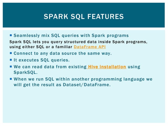 Apache spark - Architecture , Overview & libraries | PPT