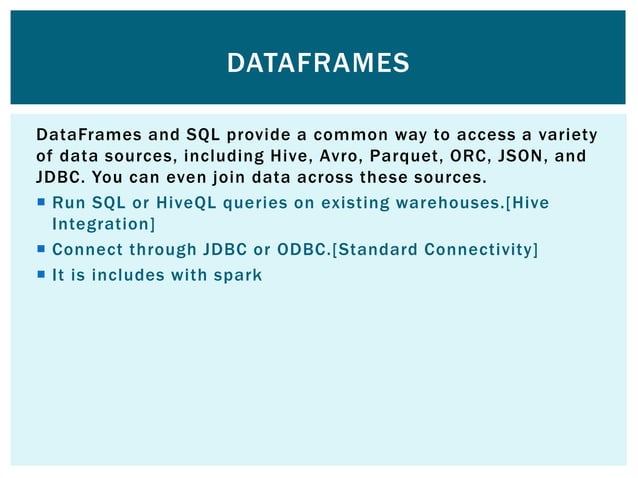 Apache spark - Architecture , Overview & libraries | PPT