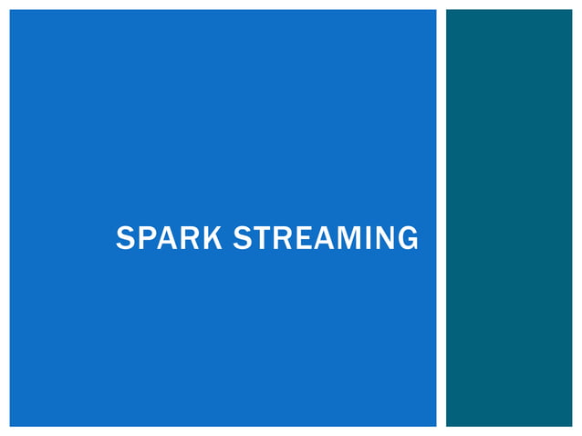 Apache spark - Architecture , Overview & libraries | PPT
