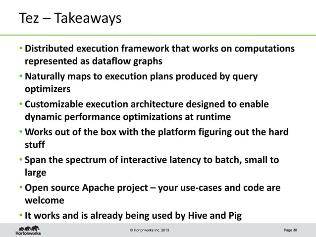 Apache Tez - Accelerating Hadoop Data Processing | PPT