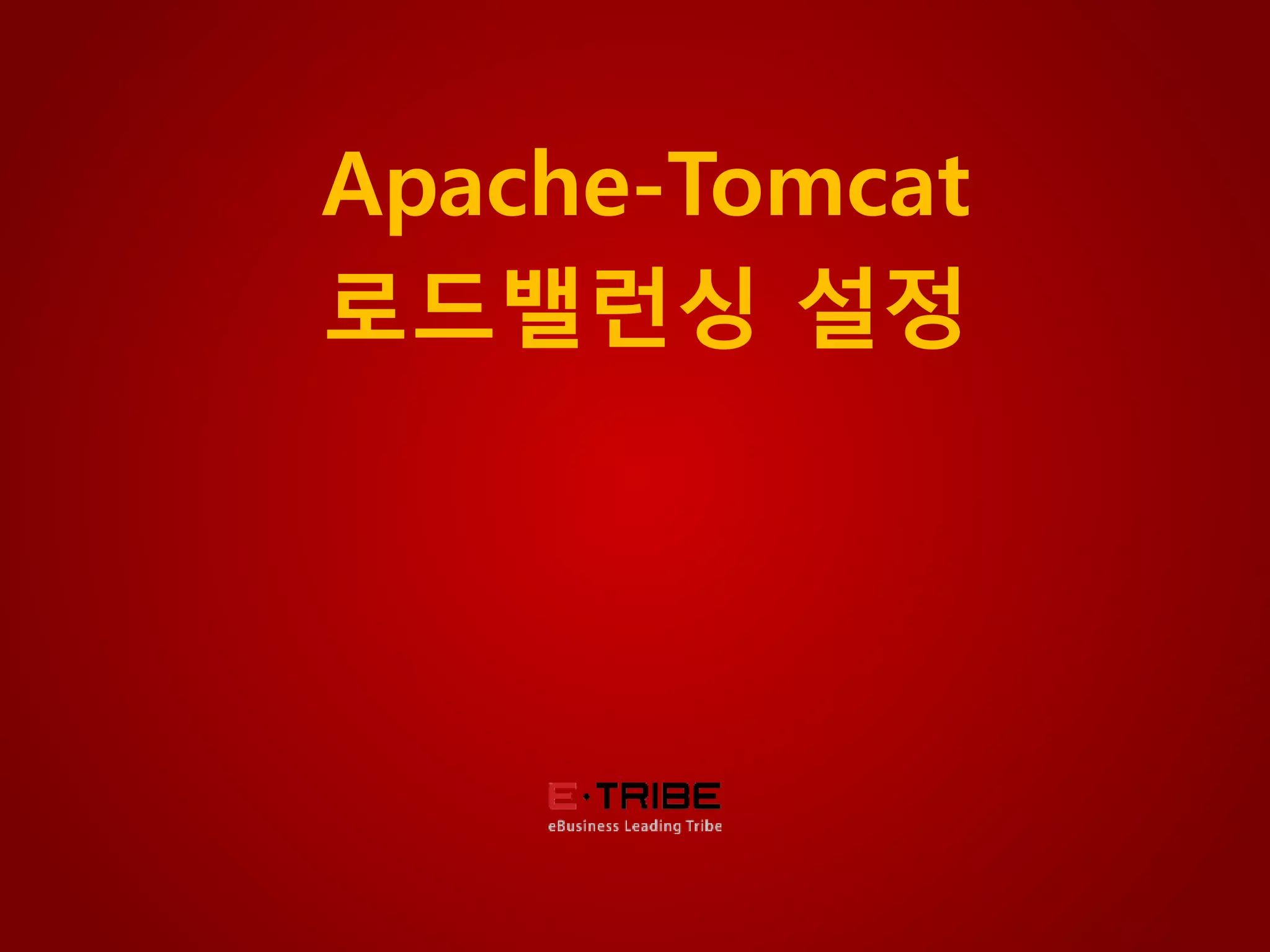 Apache tomcat 로드밸런싱 김태호-20140808 | PPT