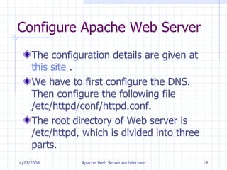 Apache Web Server Architecture Chaitanya Kulkarni | PPT